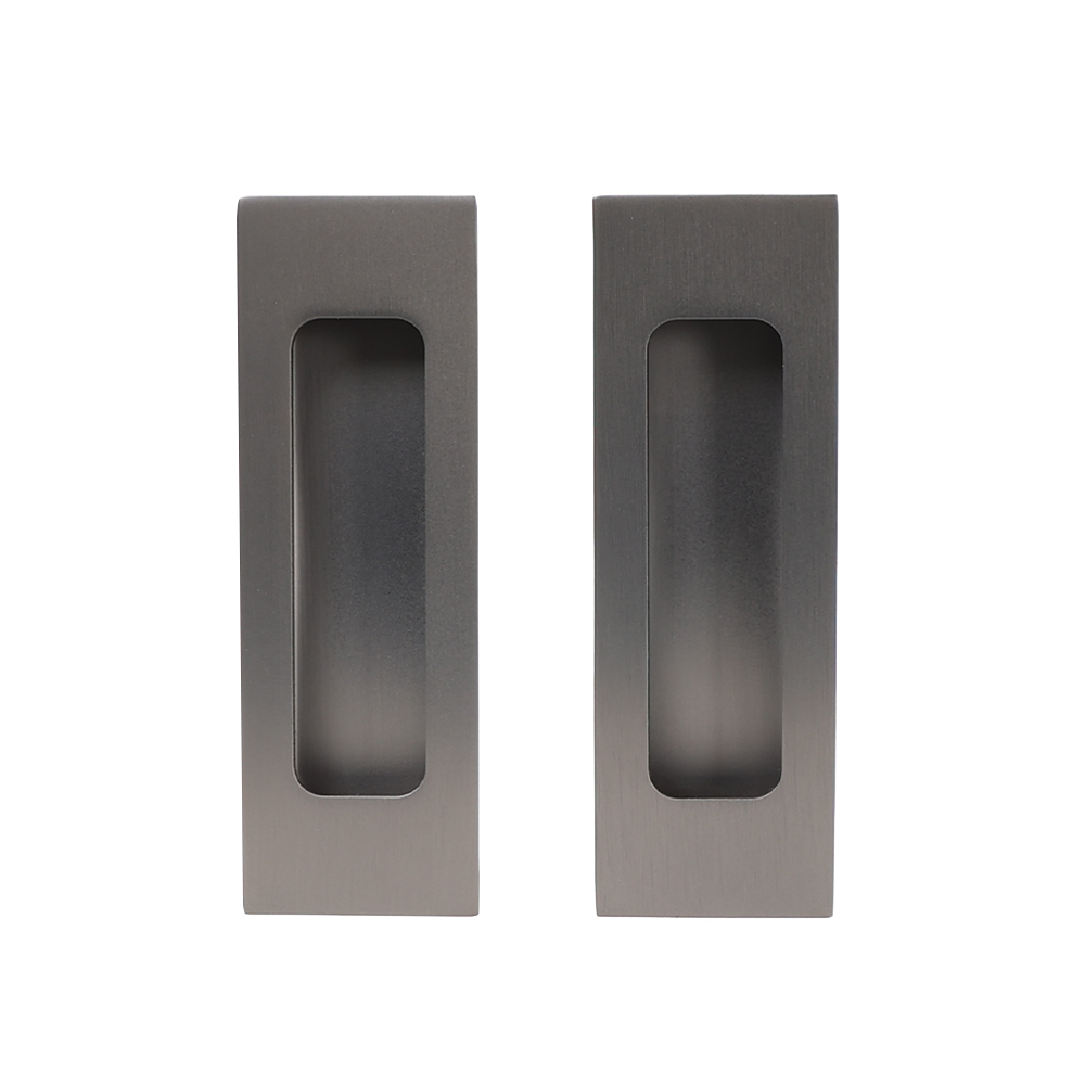 Alma Sachi Square Flush Pull Brushed Gunmetal – Buildmat