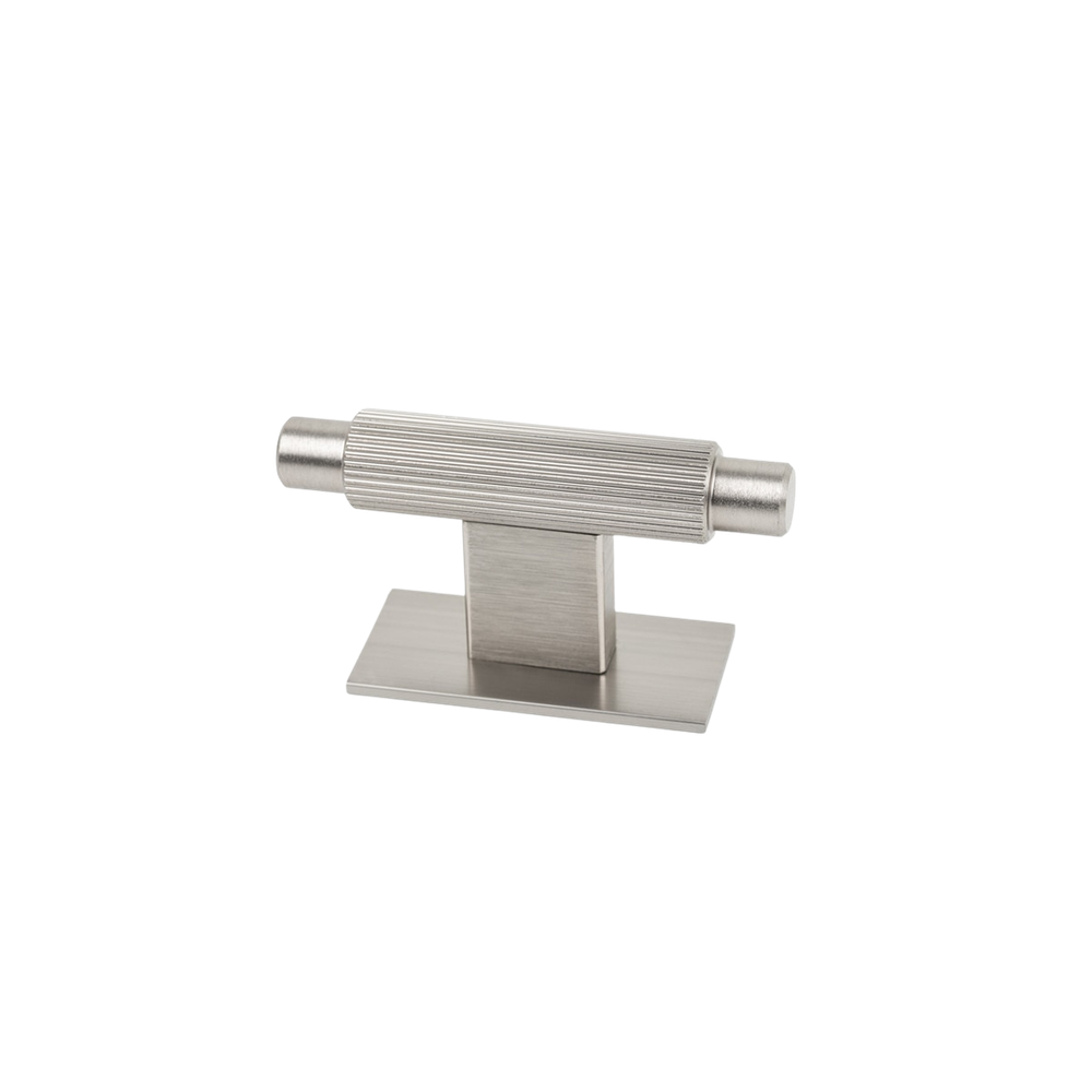 Momo Handles Momo Arpa T Knob and Backplate 70mm Dull Brushed Nickel – Buildmat