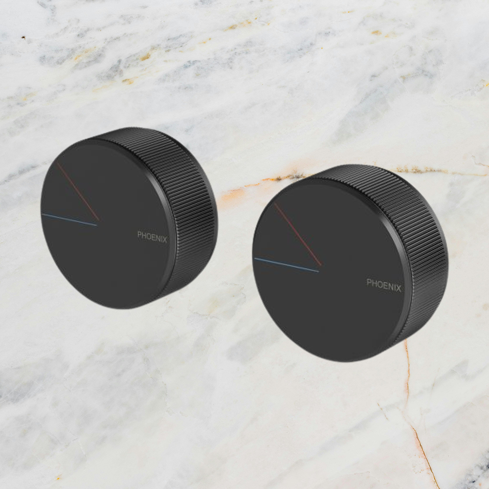 Phoenix Axia Twin Shower Mixer / Wall Mixer Matte Black – Buildmat