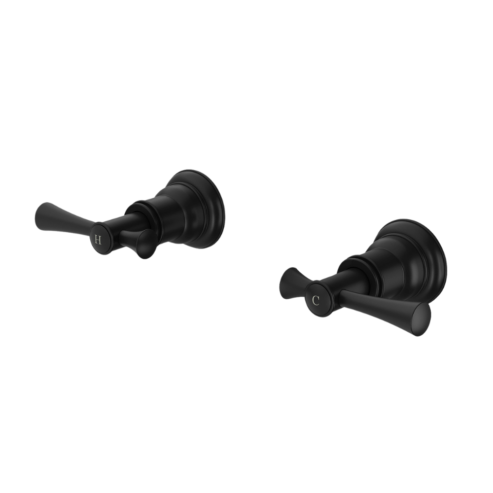 Phoenix Cromford Wall Top Assemblies 15mm Extended Spindles Matte Blac ...