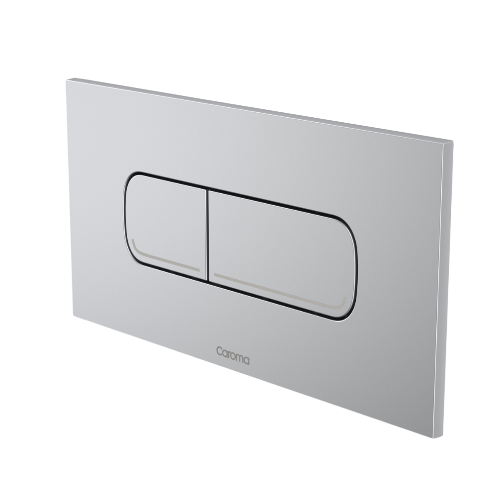 Caroma Invisi Series II Oval Dual Flush Plate And Buttons Metal Satin ...