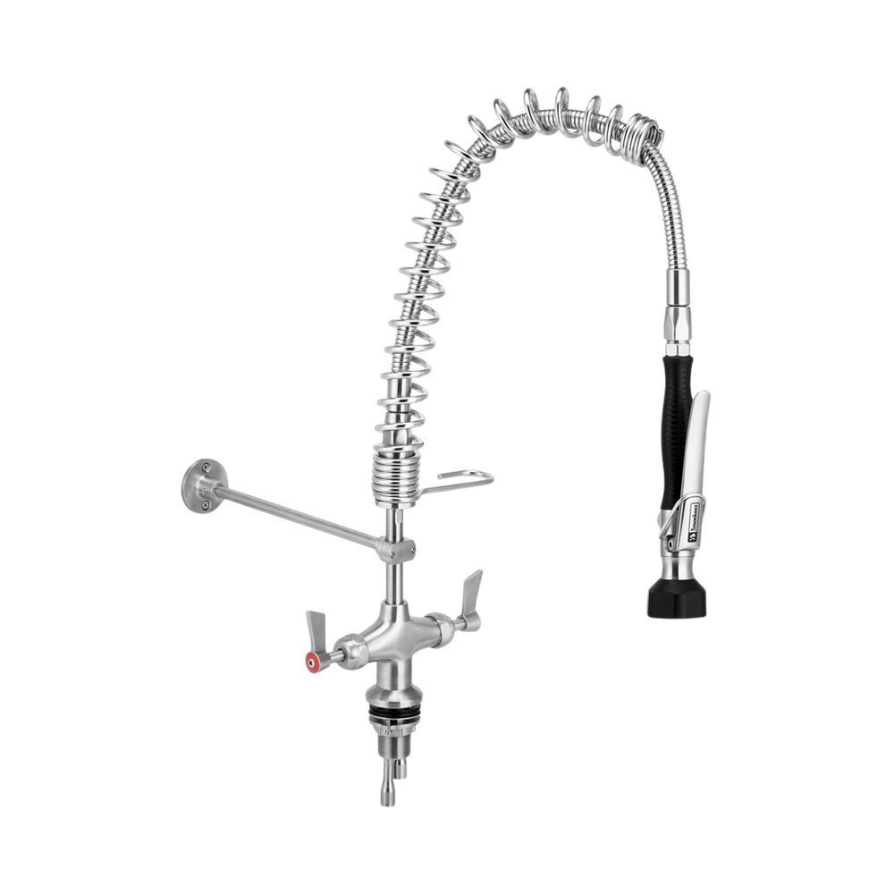 3monkeez Compact Stainless Steel Dual Hob Mounted Pre Rinse Unit – Buildmat