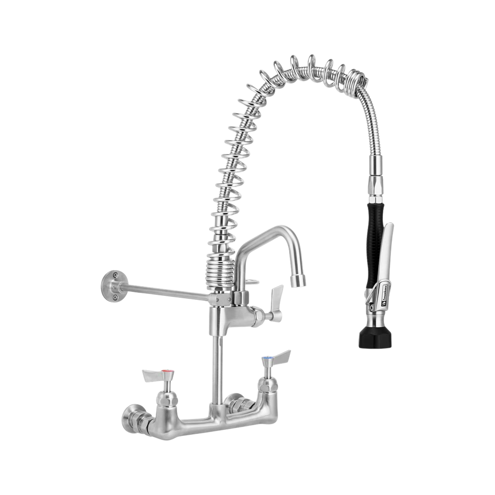 3monkeez Compact Stainless Steel Exposed Wall Mounted Pre Rinse Unit W ...