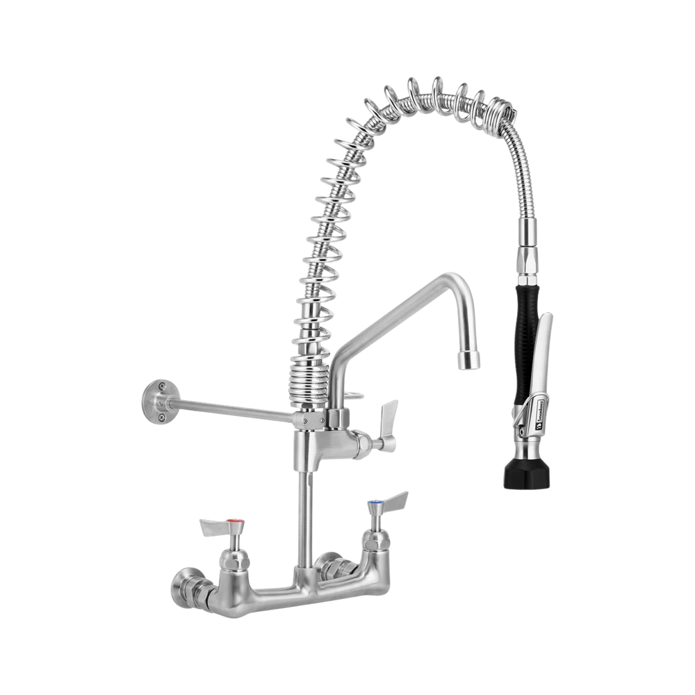 3monkeez Compact Stainless Steel Exposed Wall Mounted Pre Rinse Unit W ...