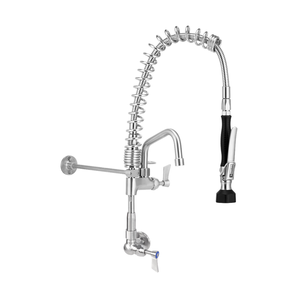 3monkeez Compact Stainless Steel Single Wall Mount Pre-Rinse with 6-in ...