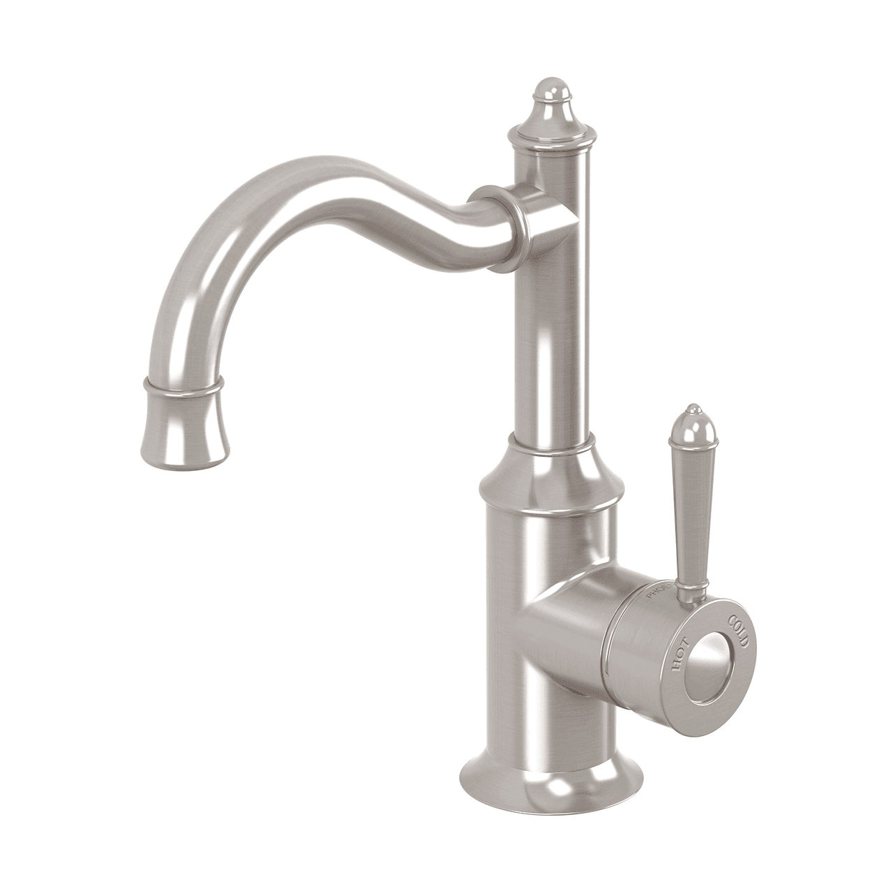 Phoenix Nostalgia Basin Mixer 160mm Shepherds Crook Brushed Nickel ...