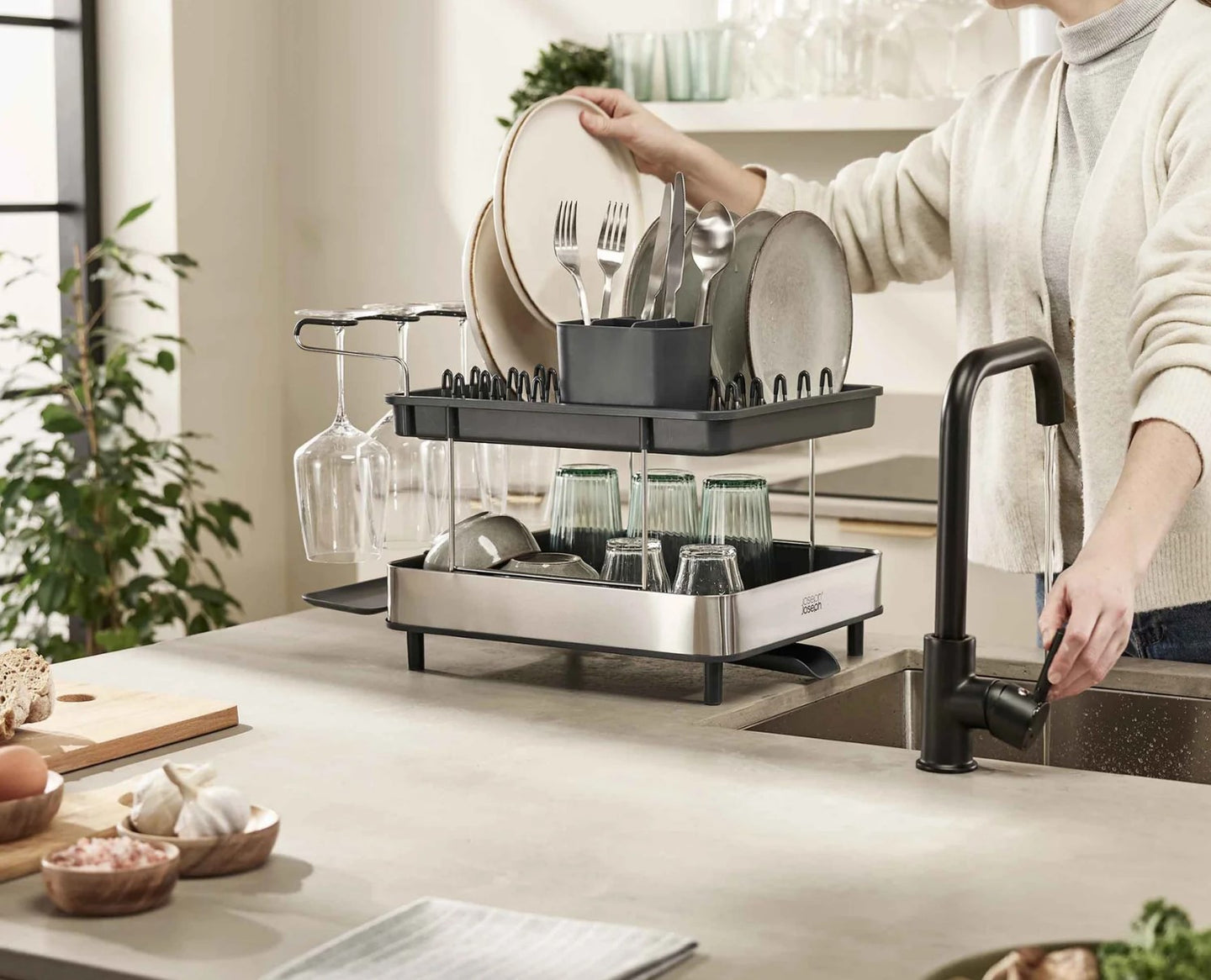 Excel Steel 2-Tier Dish Rack – Buildmat