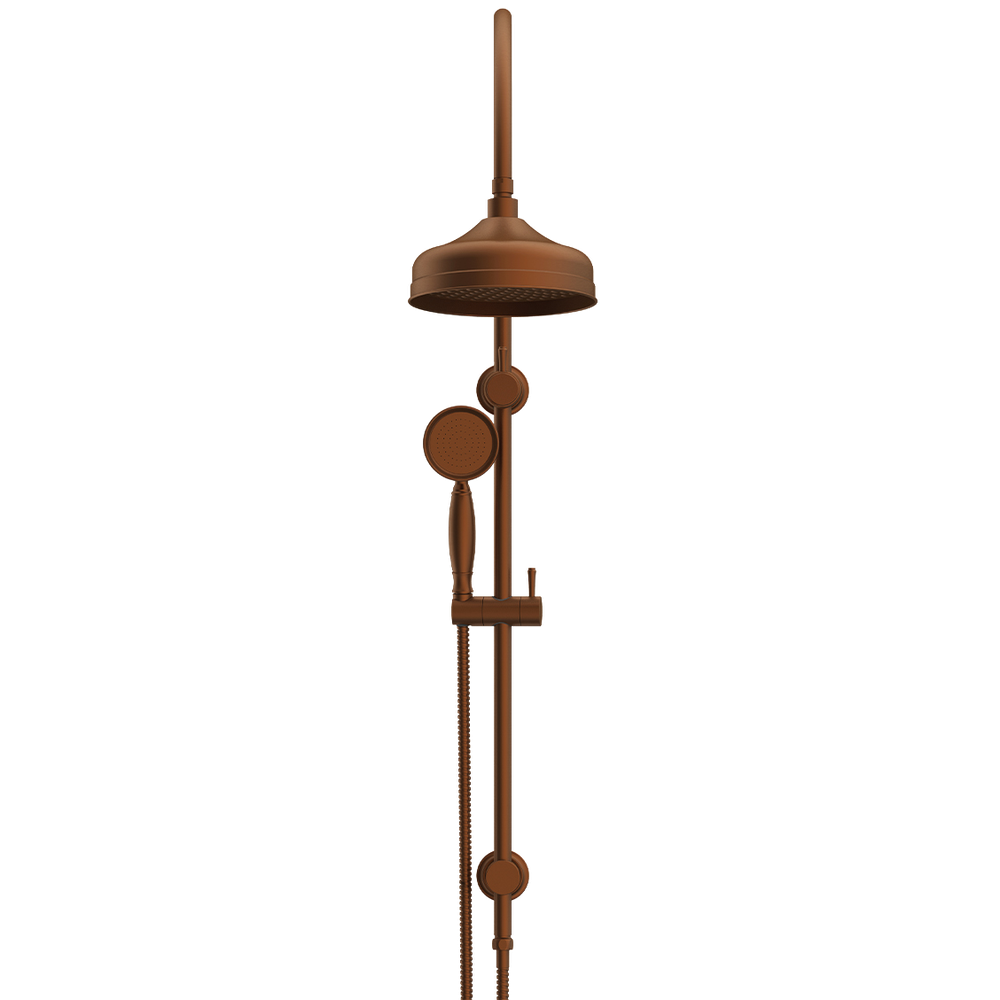 ADP Eternal Gooseneck Twin Shower Set Brushed Copper – Buildmat