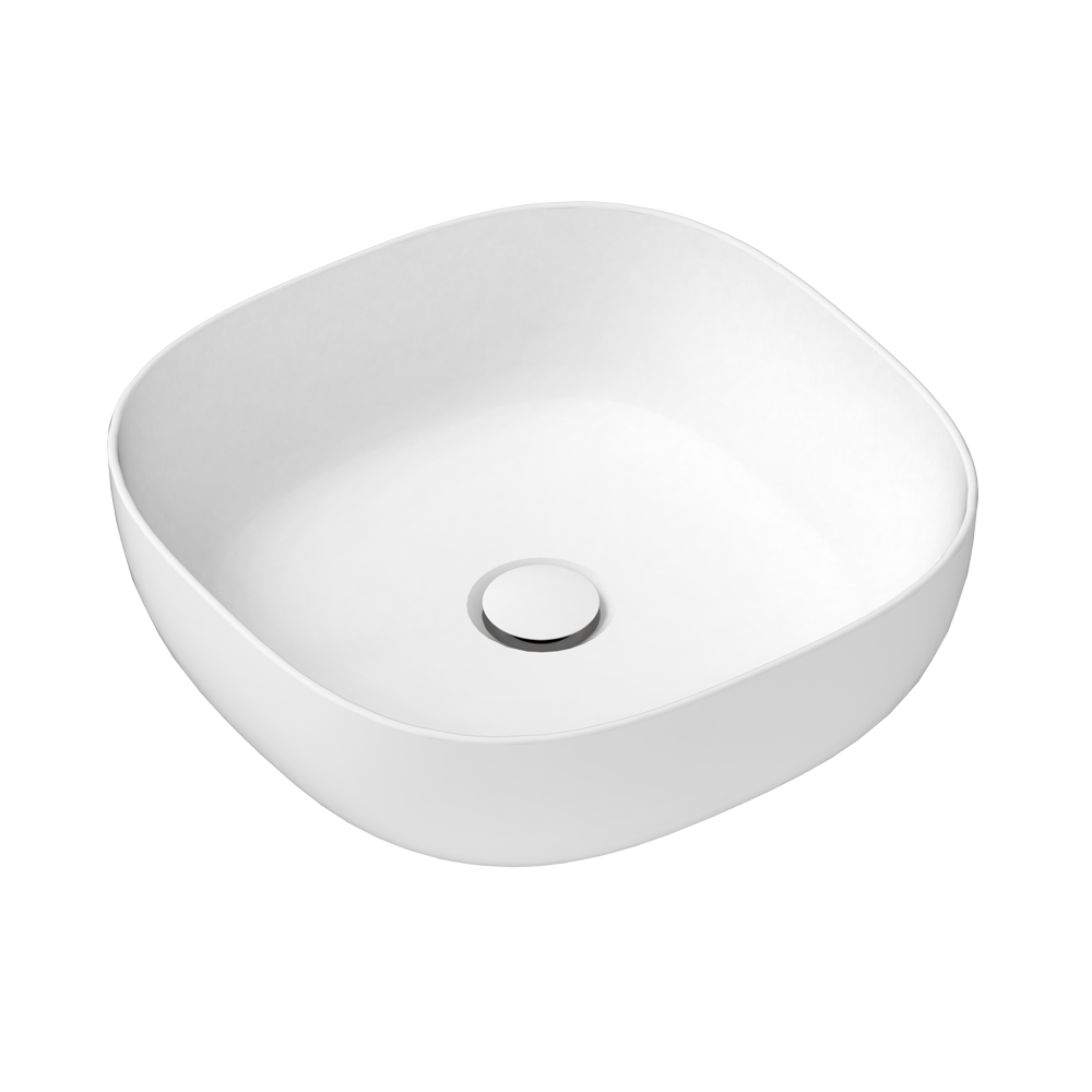 ADP Glam Square Above Counter Basin Gloss White – Buildmat