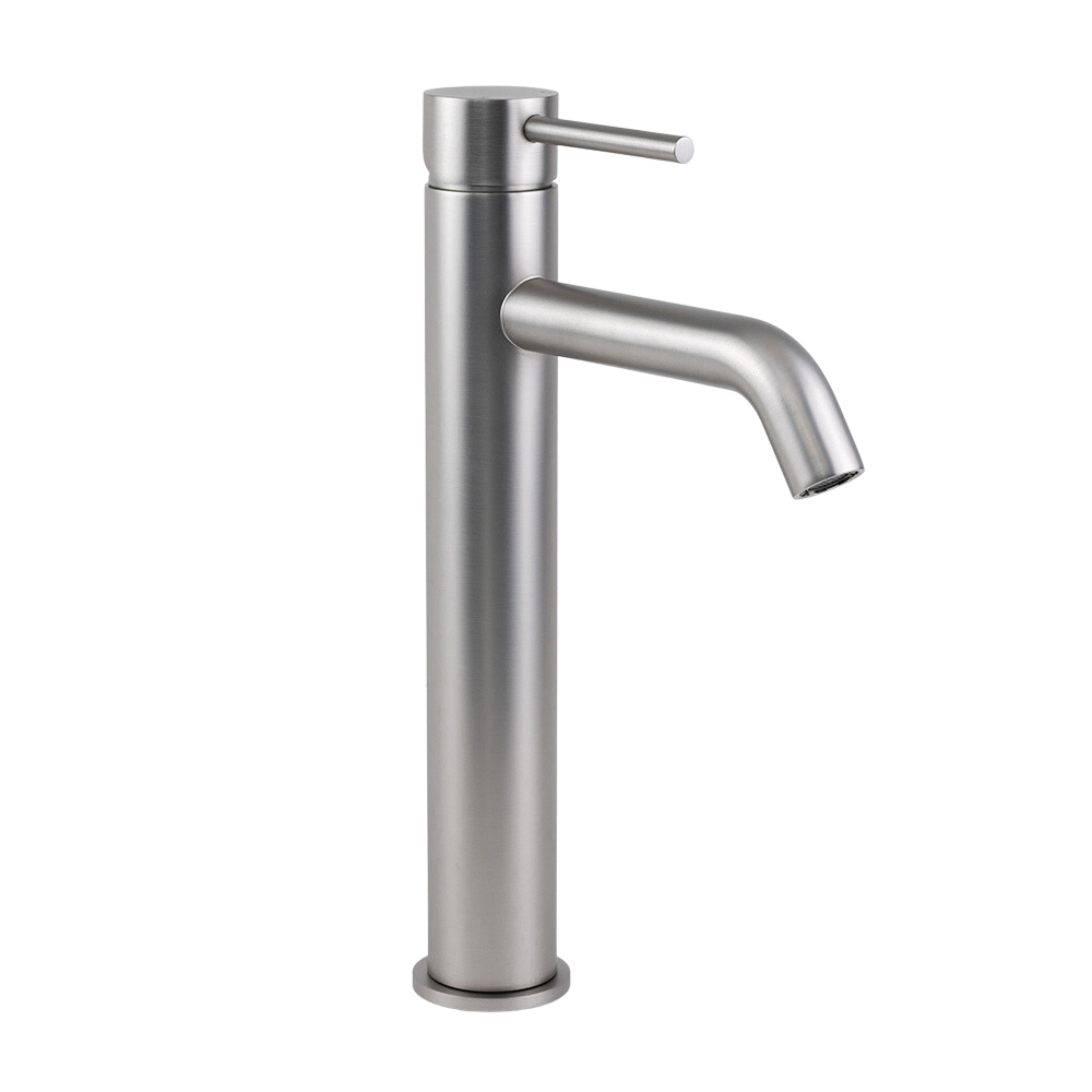 Alma Mira Brushed Nickel Tall Basin Mixer – Buildmat