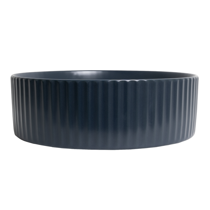 Camilla Fluted Matte Blue Basin – Buildmat
