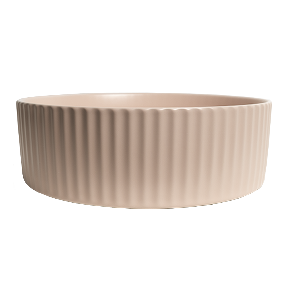 Alma Camilla Fluted Matte Pink Basin – Buildmat