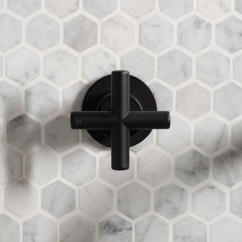 Cora Matte Black Cross Tap Handles – Buildmat