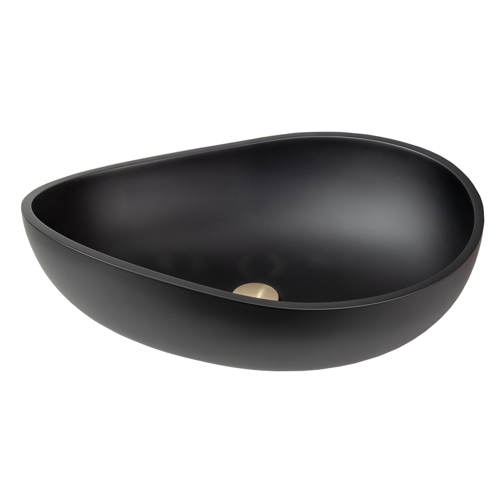 Keva Elegance Matte Black Above Counter Basin – Buildmat