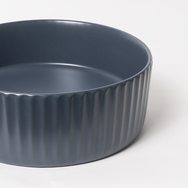 Lula Mini Fluted Matte Blue Basin – Buildmat
