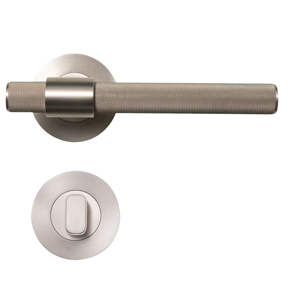 Momo Belgravia Solid Brass Mortice Lock Privacy Lever Set Dull Brushed ...