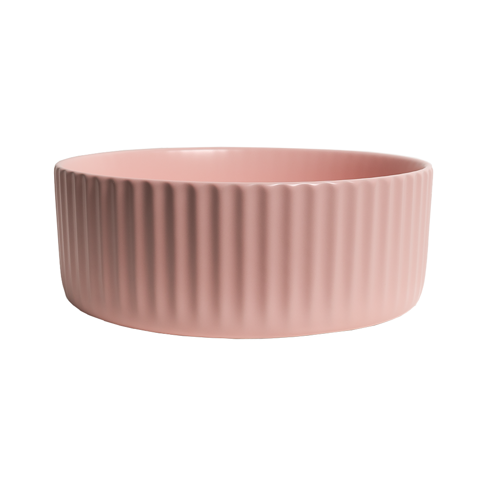 Alma Lula Mini Fluted Matte Pink Basin – Buildmat