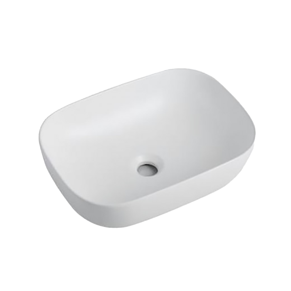 Keva Bevol Ceramic Matte White Above Counter Basin – Buildmat