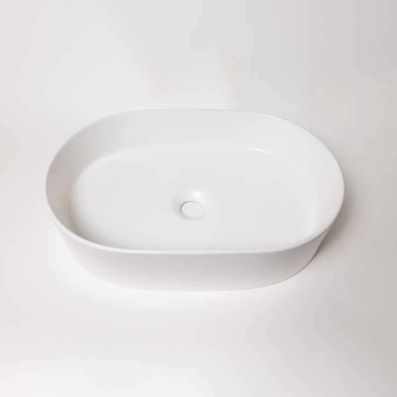 Lucian Matte White Pill Basin – Buildmat