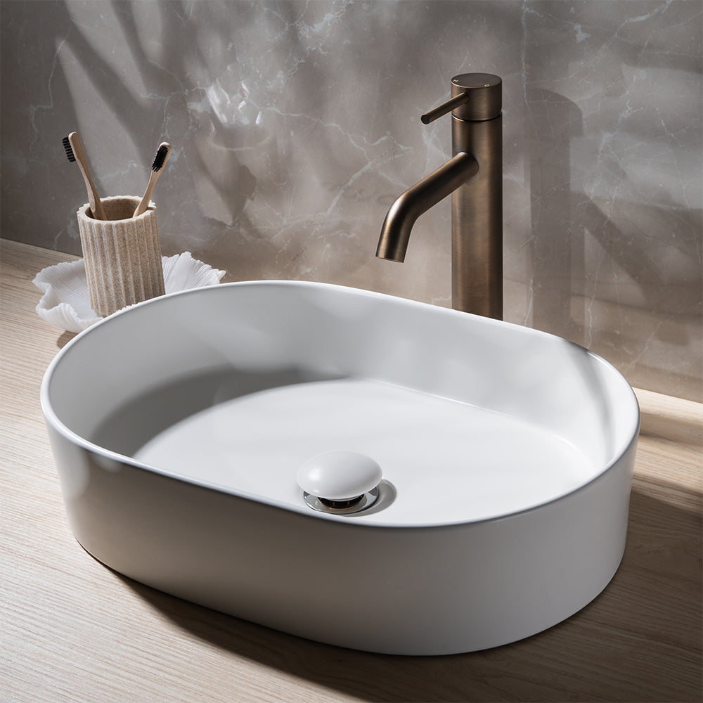 Lucian Matte White Pill Basin – Buildmat