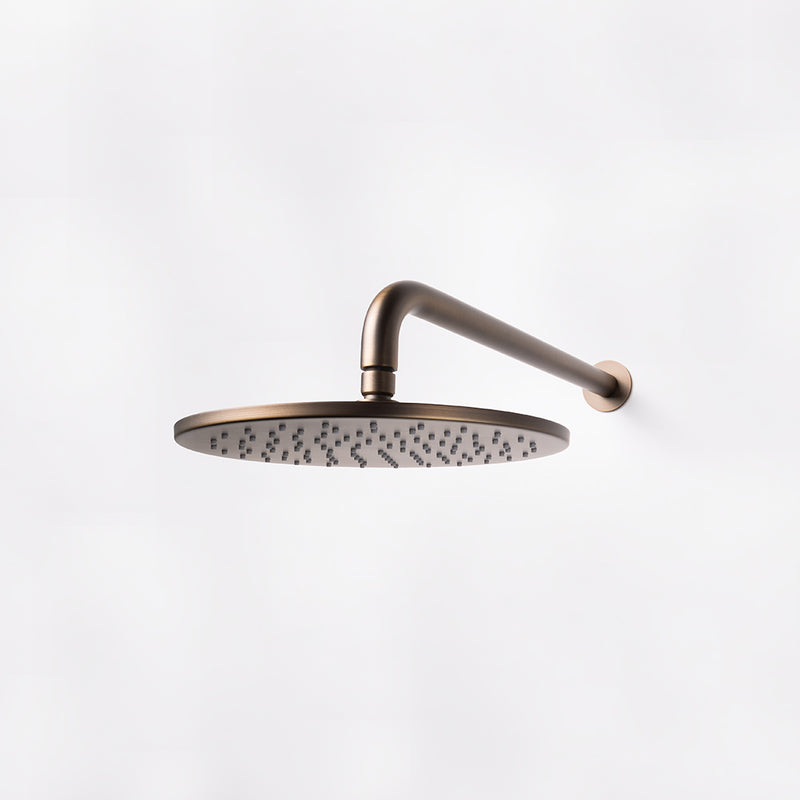 Mira Brushed Vintage Antique Brass Curved Shower Arm – Buildmat