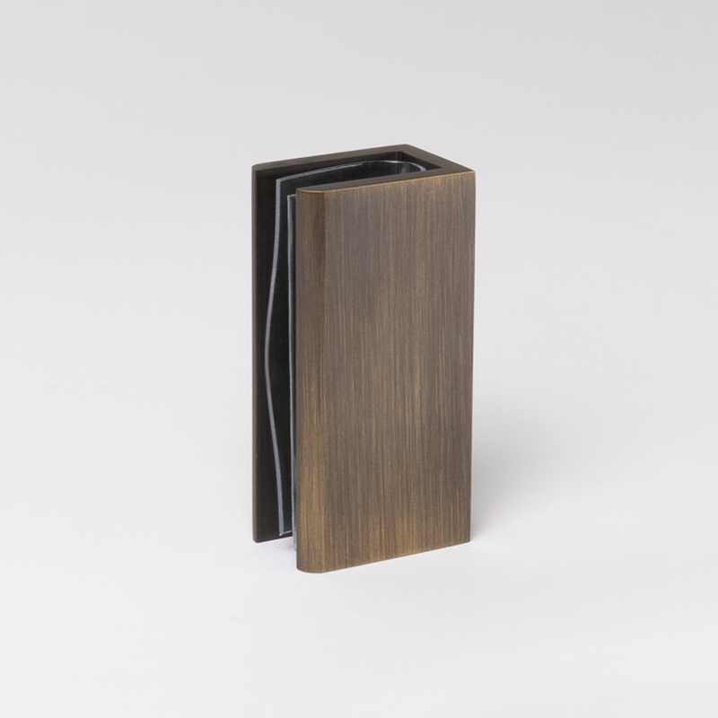 Brina Shower Glass Clamp Brushed Vintage Antique Brass – Buildmat