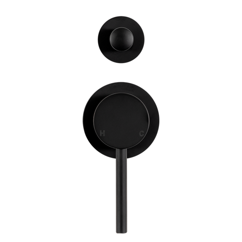 Mira Matte Black Wall Mixer with divertor – Buildmat