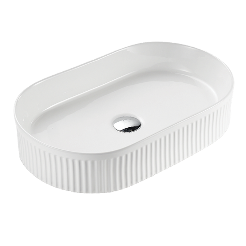 Keva Carrie Gloss White Fluted Ultra Slim Pill Basin – Buildmat