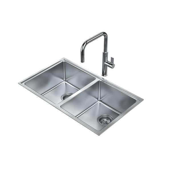 Caroma Urbane II Double Bowl Sink Stainless Steel – Buildmat