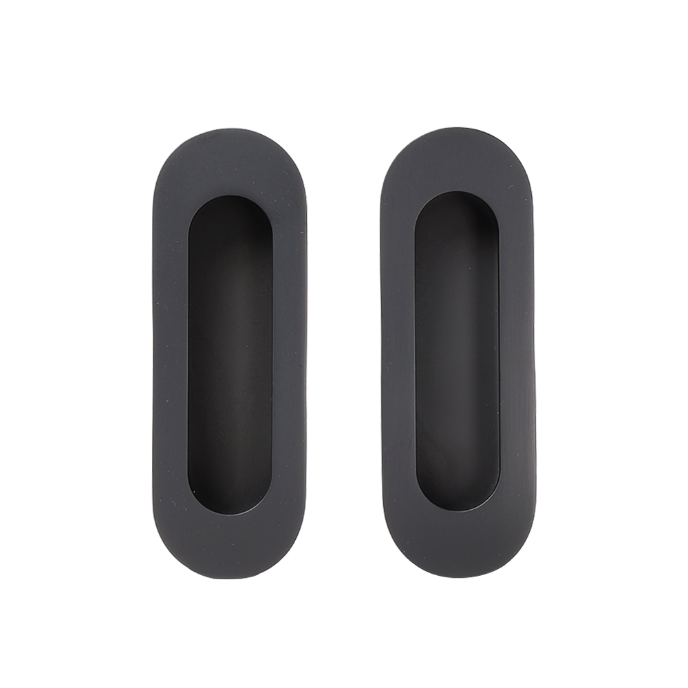 Alma Orla Oval Flush Pull Matte Black – Buildmat