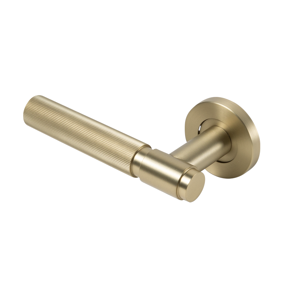 Alma Lio Linear Dummy Door Handle Brushed Brass Gold – Buildmat