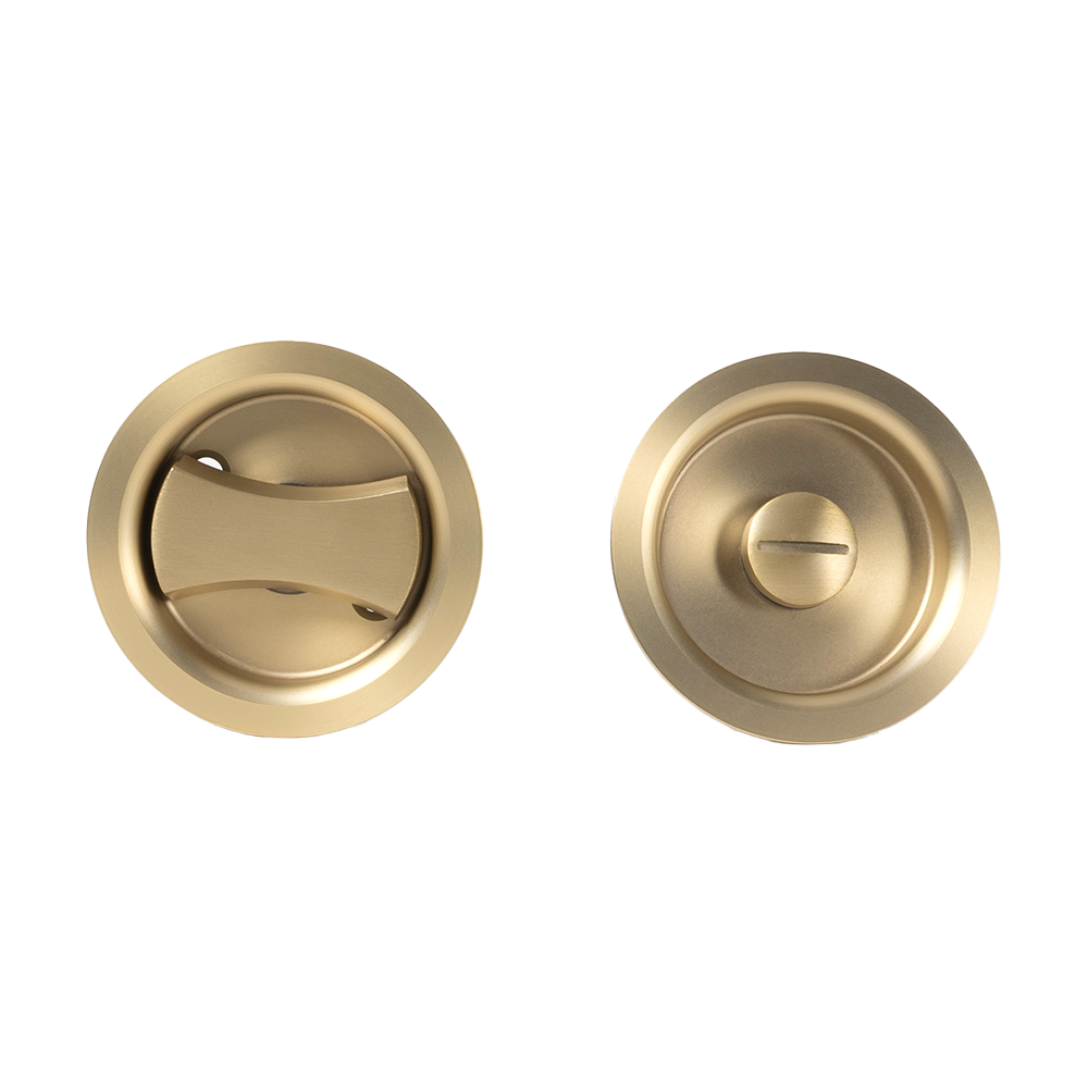 Alma Cam Cavity Sliding Door Lock Brushed Brass Gold – Buildmat
