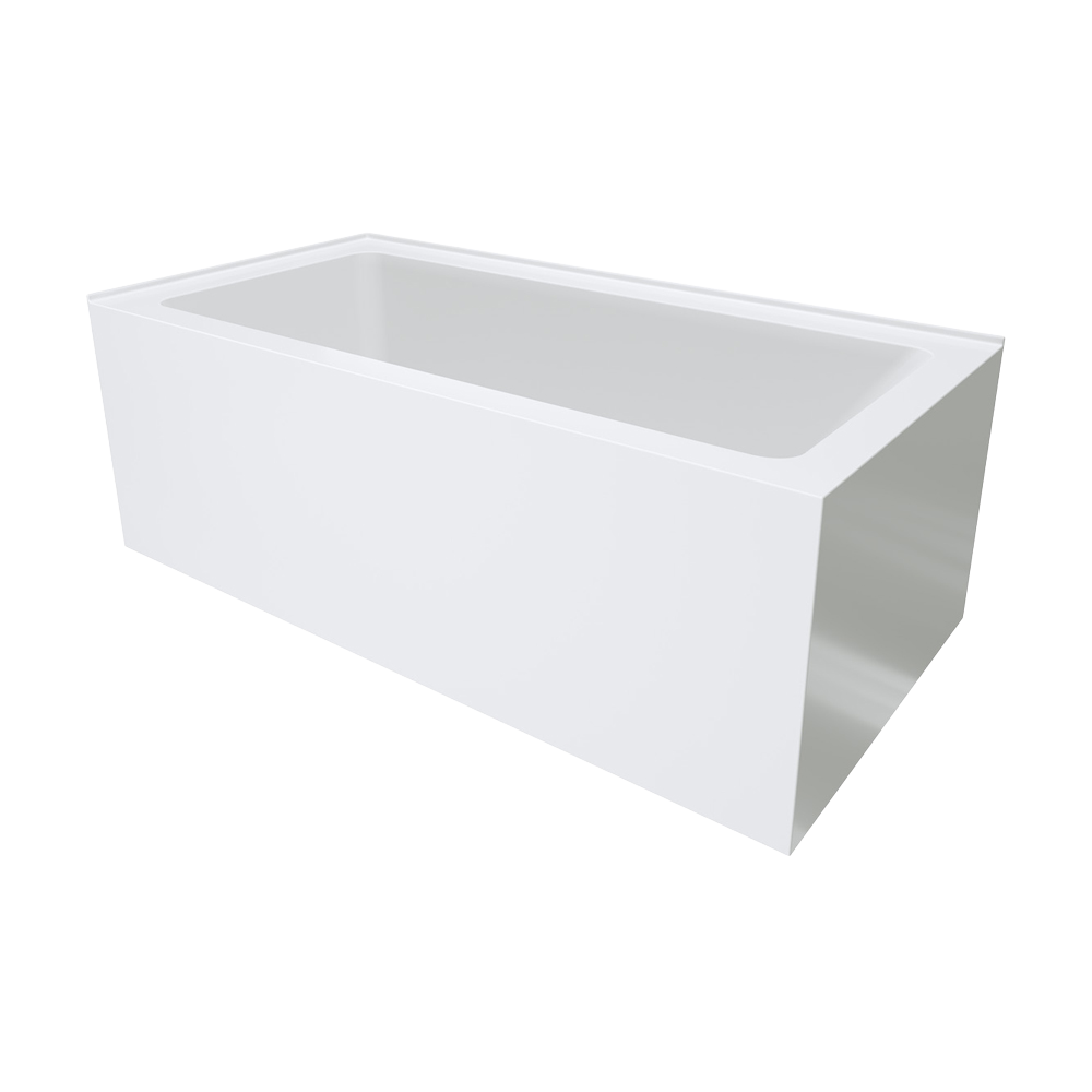 Fienza Sentor Right Hand Acrylic Corner Bath 1500mm White – Buildmat