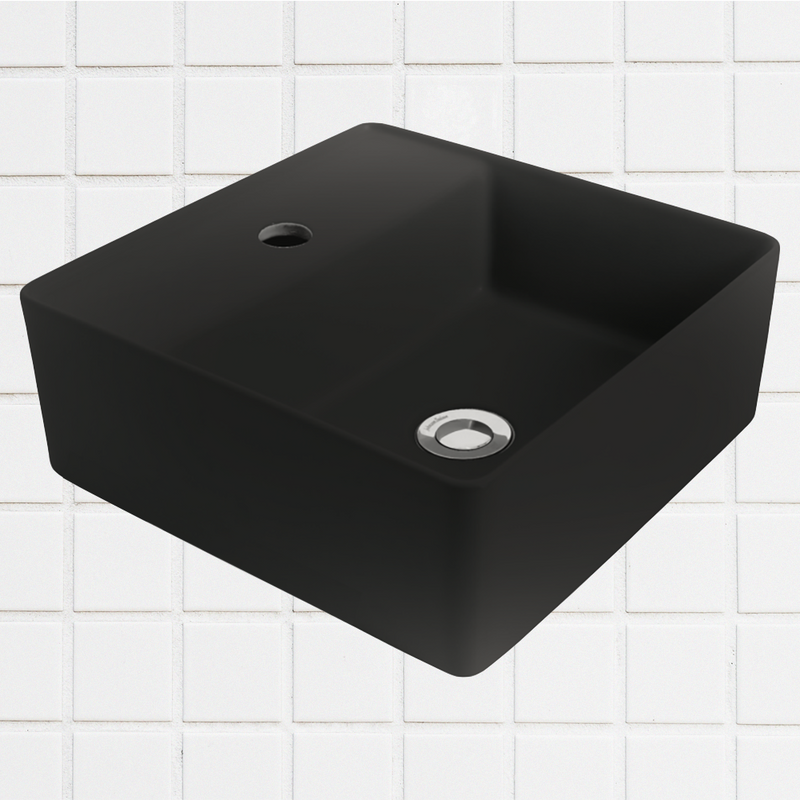 Johnson Suisse Venezia Graphite Square Countertop Basin – Buildmat