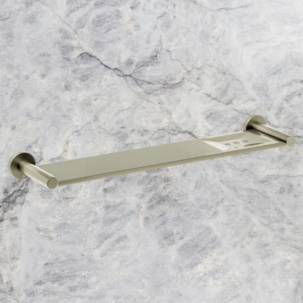 Johnson Suisse Venezia Metal Shelf 450mm Brushed Nickel – Buildmat