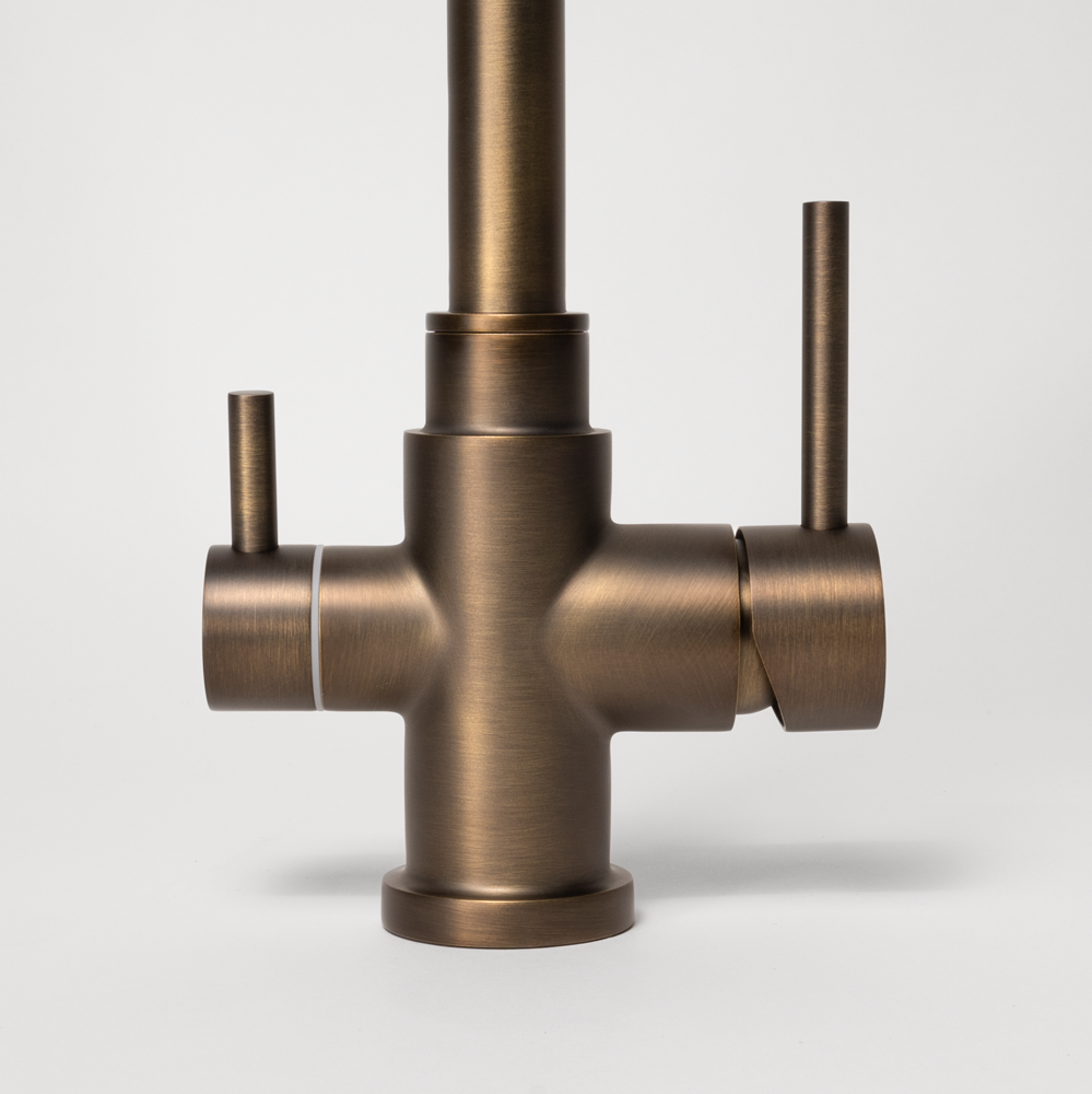 Fleta Brushed Vintage Antique Brass 3 Way Filter Water Tap – Buildmat
