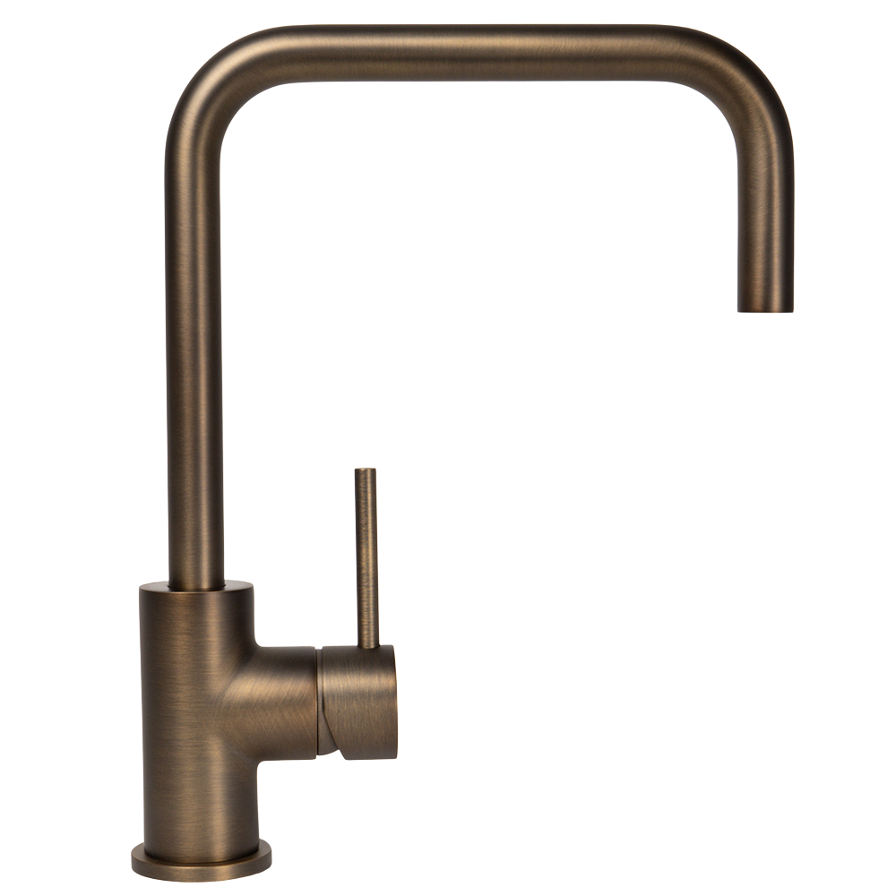 Alma Charlotte Brushed Vintage Antique Brass Square Mixer – Buildmat