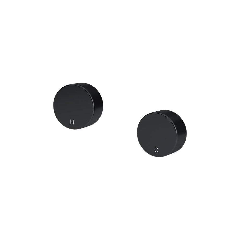 Meir Circular Wall Taps Matte Black – Buildmat