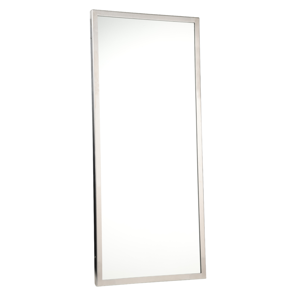 Metlam 450mm Framed Mirror In Satin Stainless Steel – Buildmat