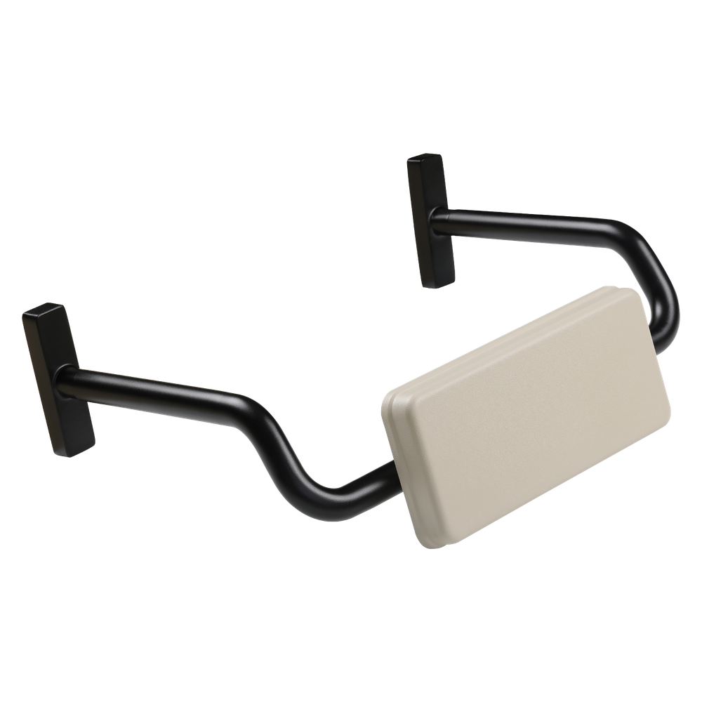 Metlam Curved Rail Padded Backrest In Designer Black – Buildmat