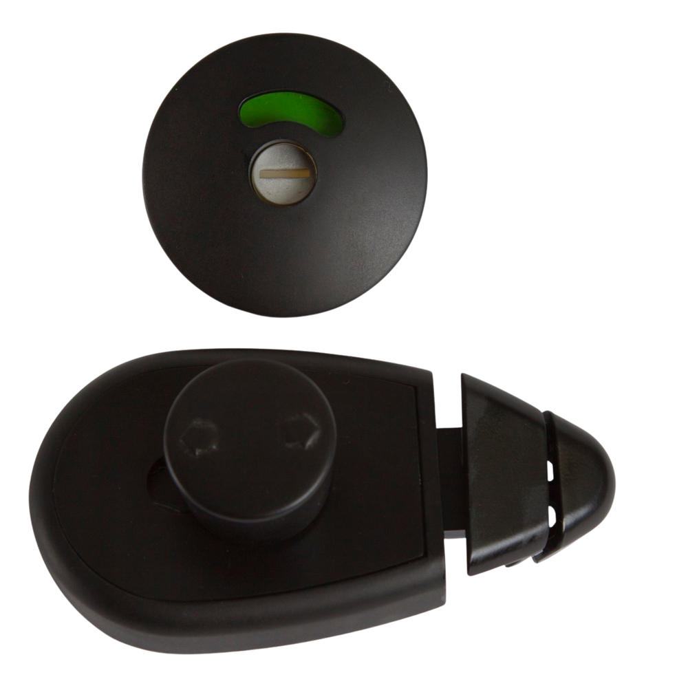 Metlam Xcel Slide Lock And Indicator Set In Designer Black – Buildmat