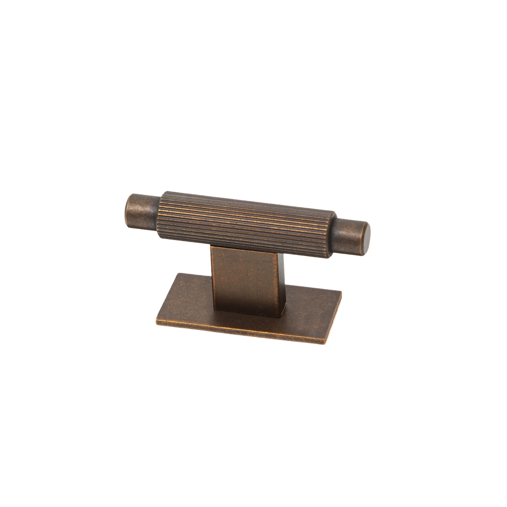 Momo Handles Momo Arpa T Knob And Backplate 70mm Antique Brass – Buildmat