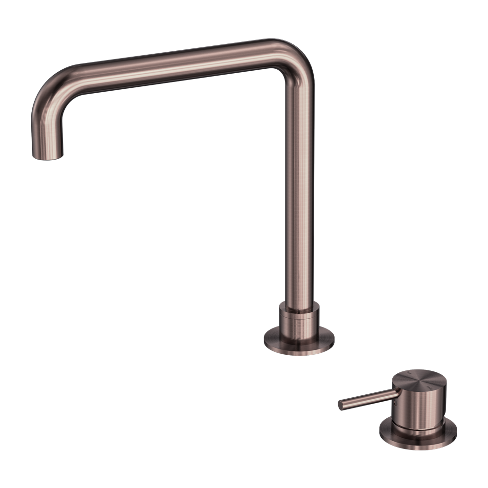 Nero Mecca Hob Basin Mixer Square Swivel Spout Brushed Bronze – Buildmat