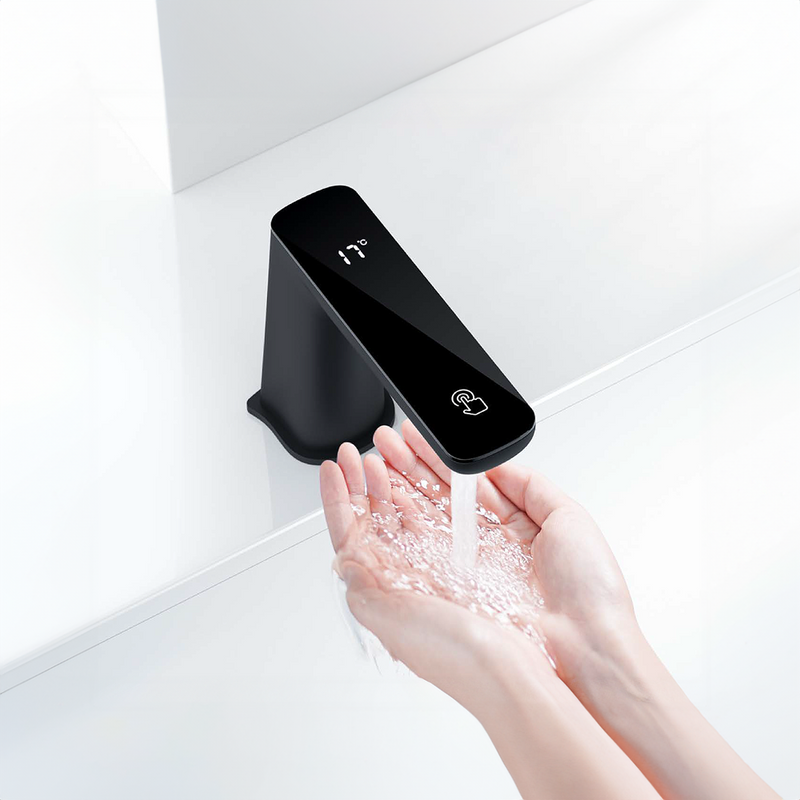 Nero Claudia Sensor Mixer with Black Top Display Matte Black – Buildmat