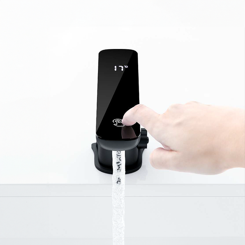 Nero Claudia Sensor Mixer with Black Top Display Matte Black – Buildmat