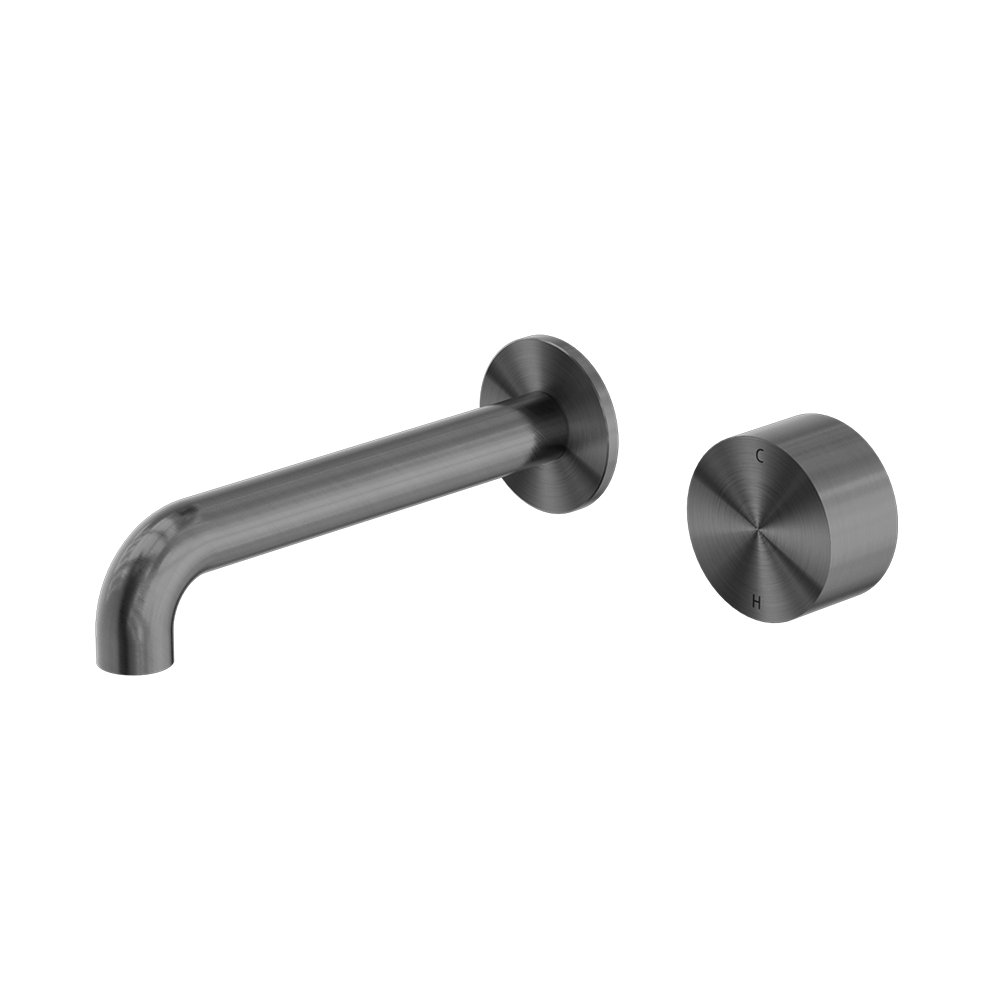 Nero Kara Progressive Wall Basin/Bath Set 230mm Brushed Gunmetal – Buildmat