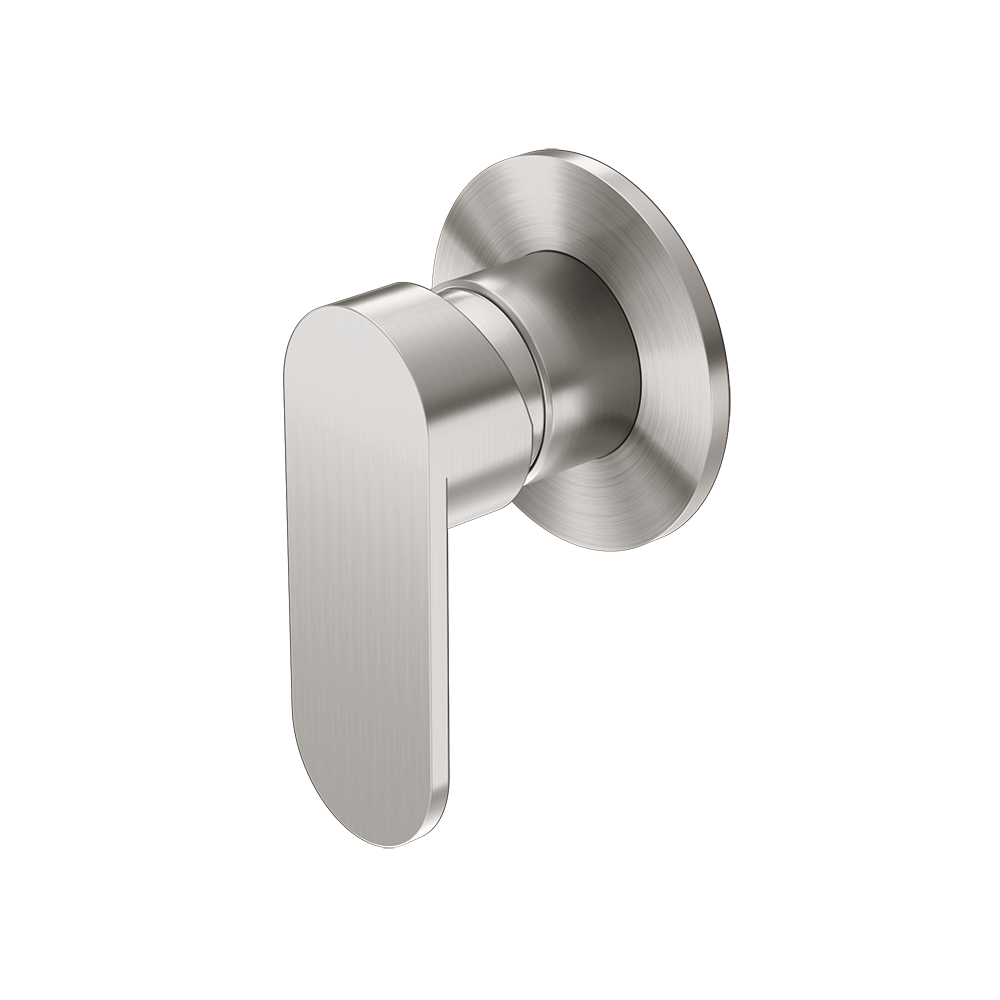 Nero Ecco Shower Mixer Round Back Plate Brushed Nickel – Buildmat