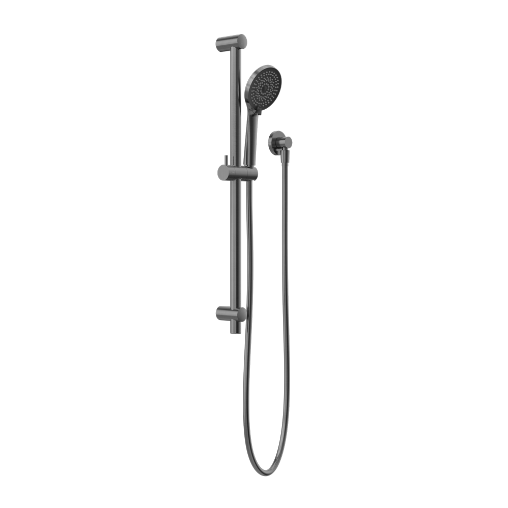 Nero Round Metal Project Rail Shower Gunmetal – Buildmat