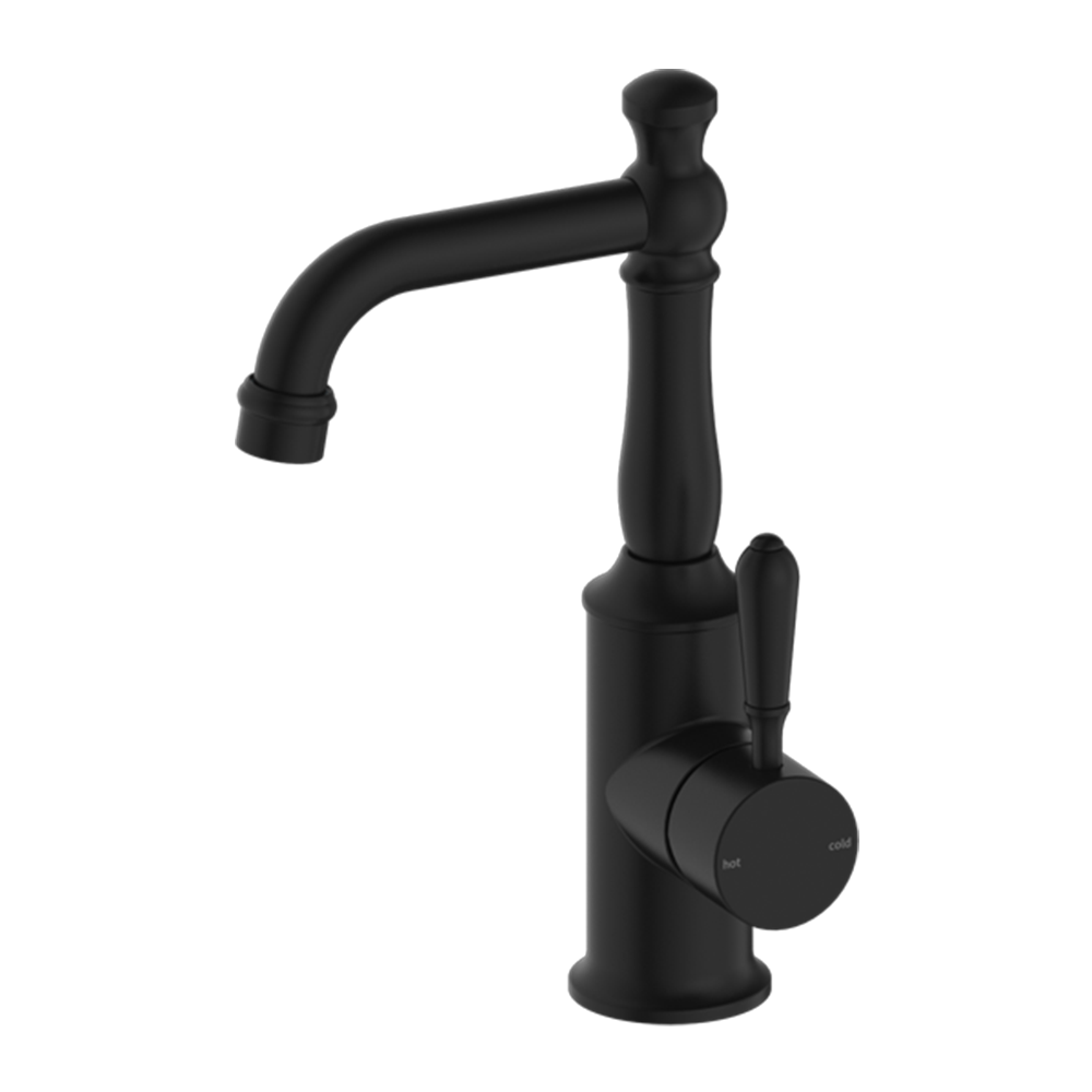 Nero York Basin Mixer with Metal Lever Matte Black – Buildmat