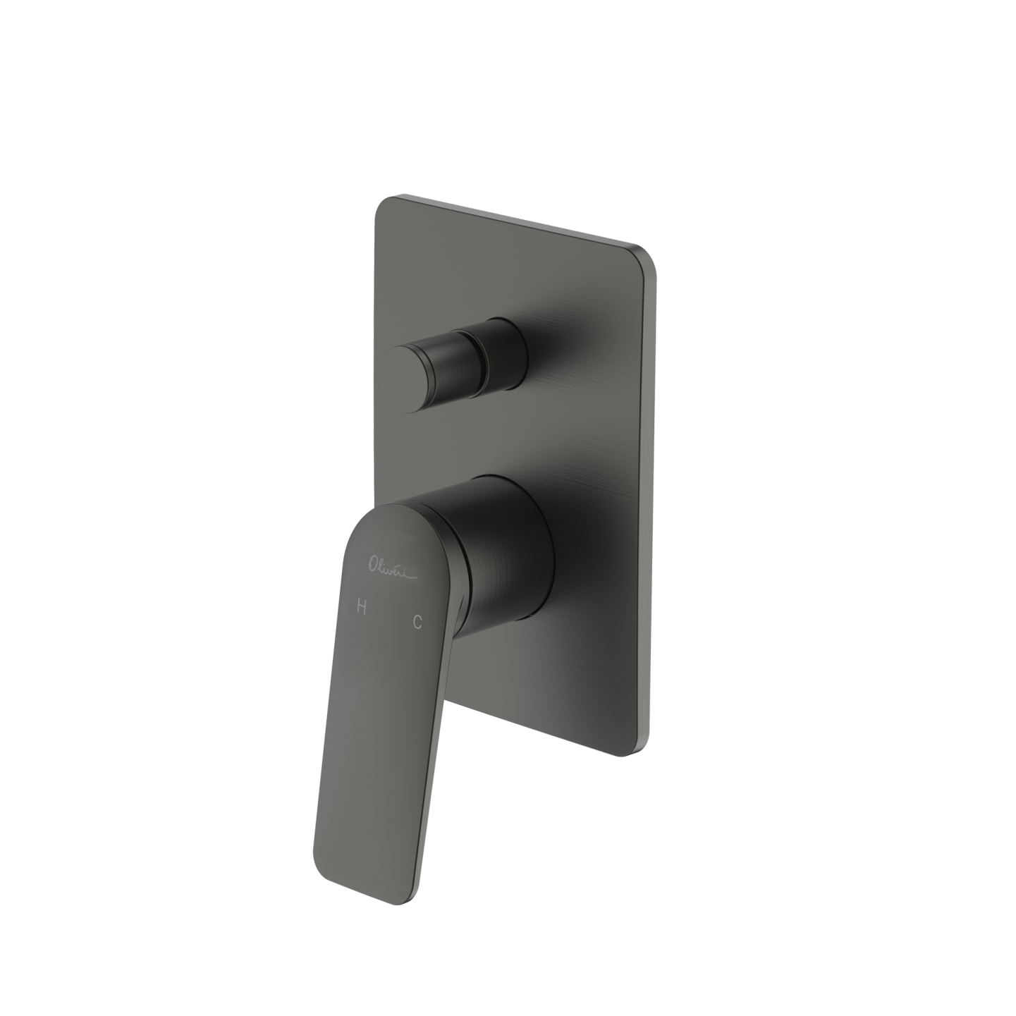 Oliveri Paris Wall Mixer With Diverter Gunmetal – Buildmat